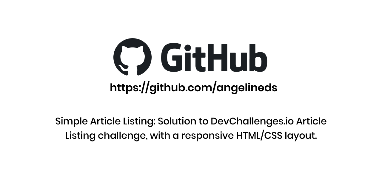GitHub - angelineds/simple-article-listing: Solution to DevChallenges ...
