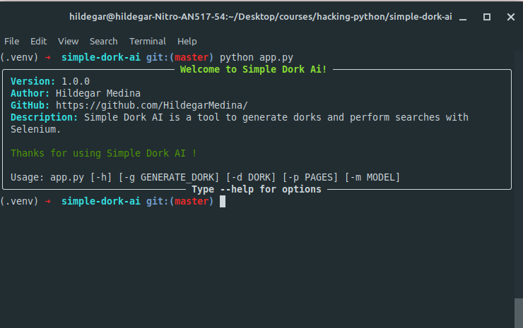 GitHub - HildegarMedina/simple-dork-ai: Simple Dork AI is a tool designed to generate dorks and ...