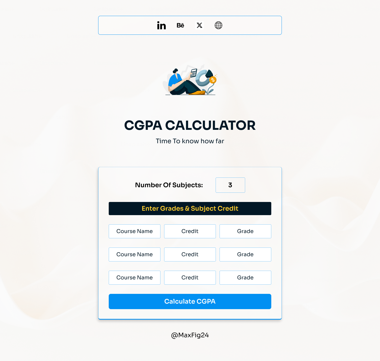Github Ibromax Cgpa Calculator The Cgpa Calculator Is A Web App That Quickly Computes Users