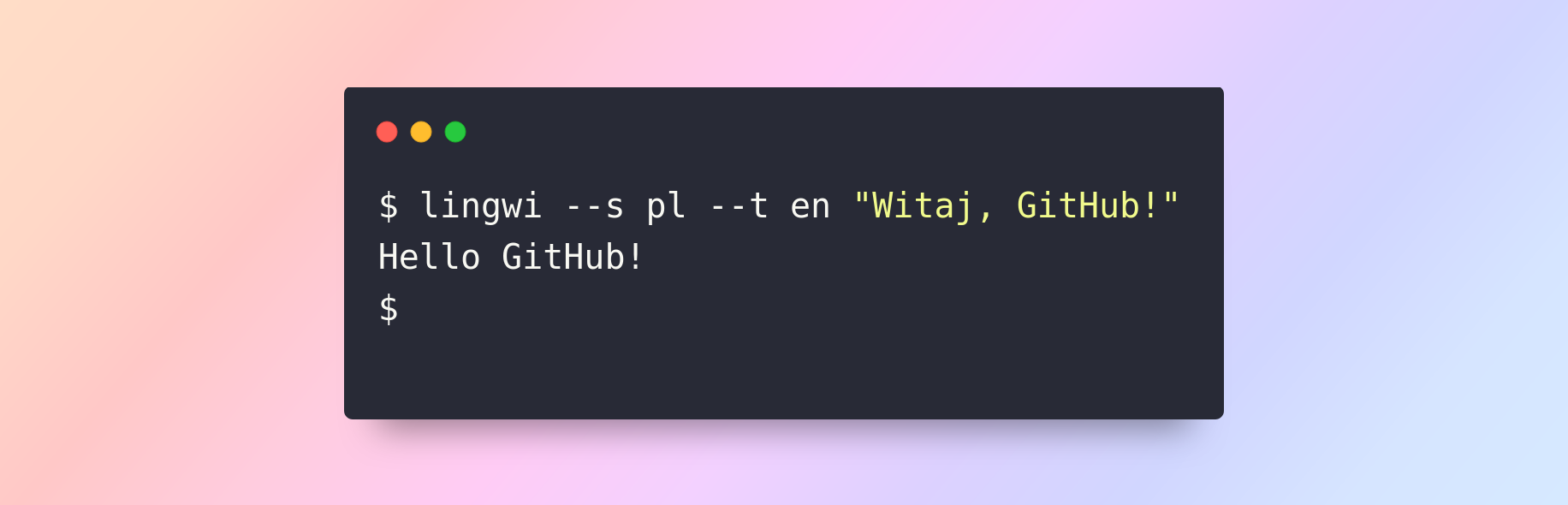 GitHub - itsYakub/lingwi: Translation command-line utility for linux