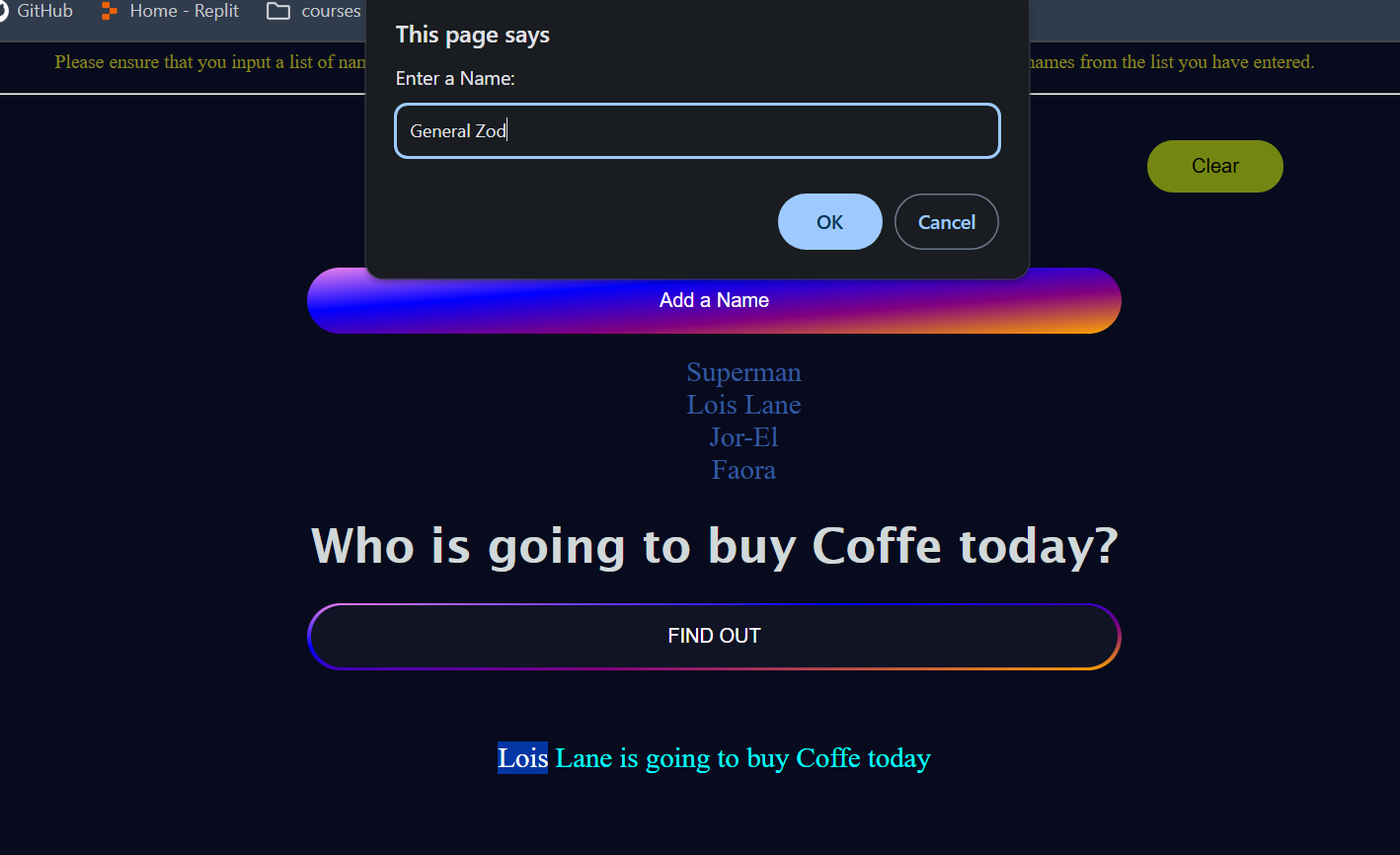GitHub - Avilash02/name-picker: This code randomly selects names from a ...