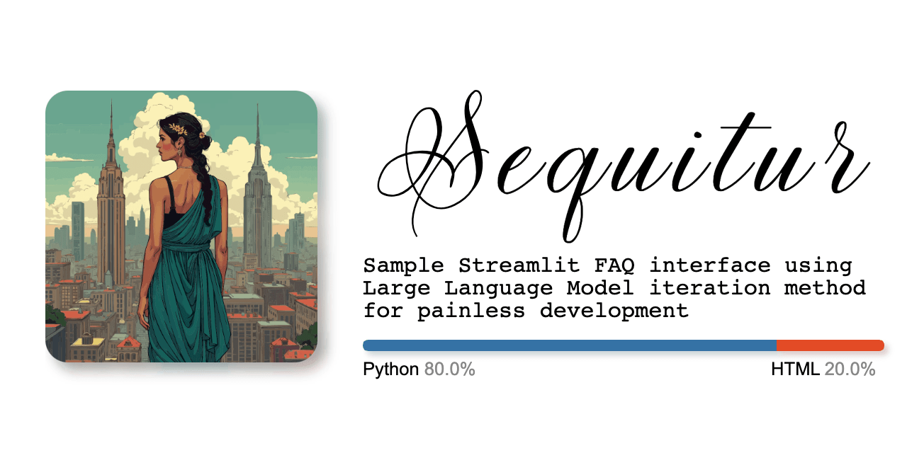 GitHub - aekasitt/sequitur: Sample Streamlit FAQ interface using Large Language Model iteration ...