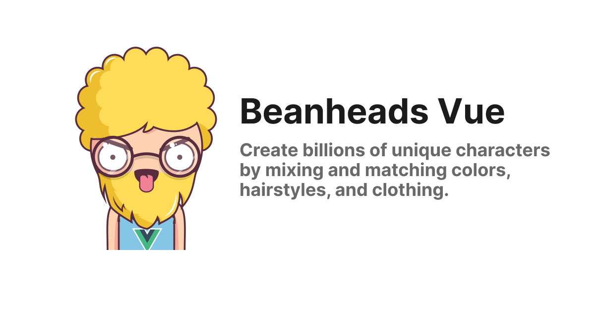 GitHub - Heunsig/beanheads-vue: Create billions of unique characters by mixing and matching ...