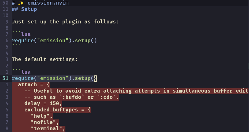 GitHub - aileot/emission.nvim: Highlight arbitrary text changes by undo, redo, :substitute, etc.