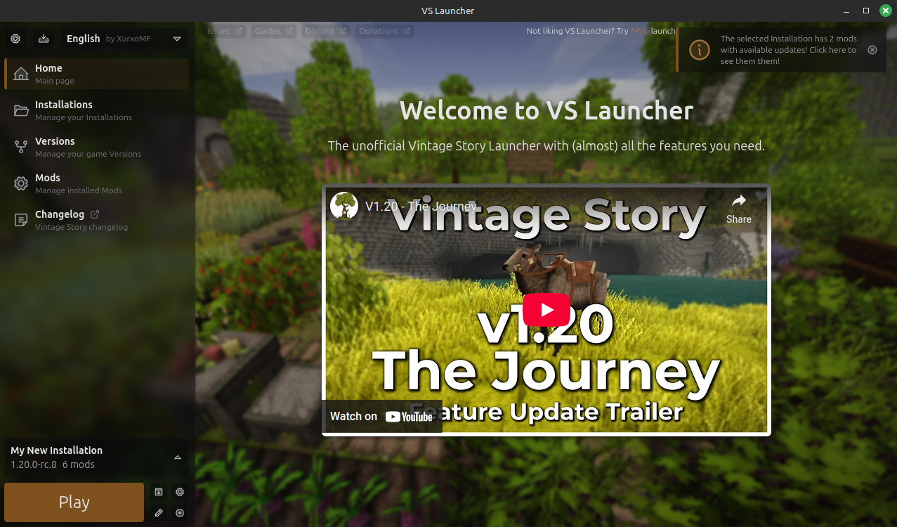 GitHub - XurxoMF/vs-launcher: Unofficial launcher and version manager for Vintage Story