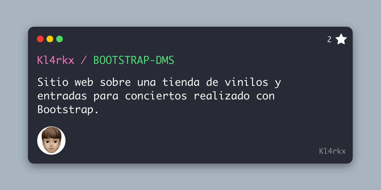 GitHub - Kl4rkx/BOOTSTRAP-DMS: Sitio web sobre una tienda de vinilos y entradas para conciertos ...
