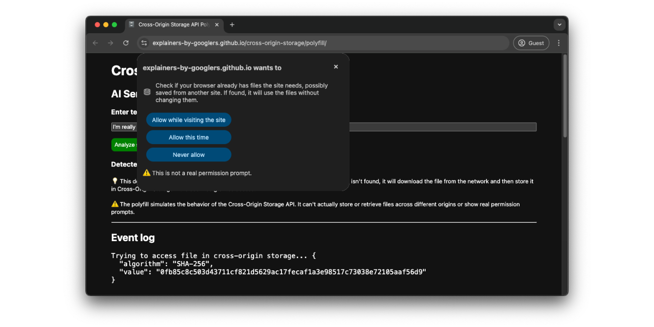 GitHub - explainers-by-googlers/cross-origin-storage: Explainer for the Cross-Origin Storage ...