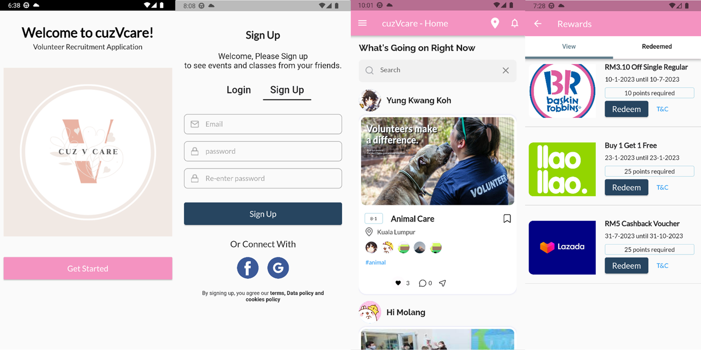 GitHub - derekgan08/cuzvcare-mobile-app: A Flutter-based mobile app for volunteering event ...