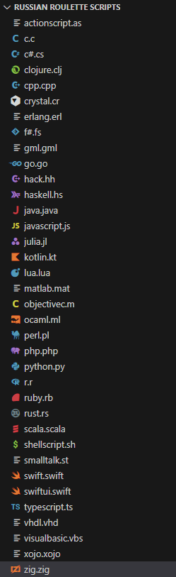Russian-Roulette-Game-in-34-Programming-Languages/c.c at main ...