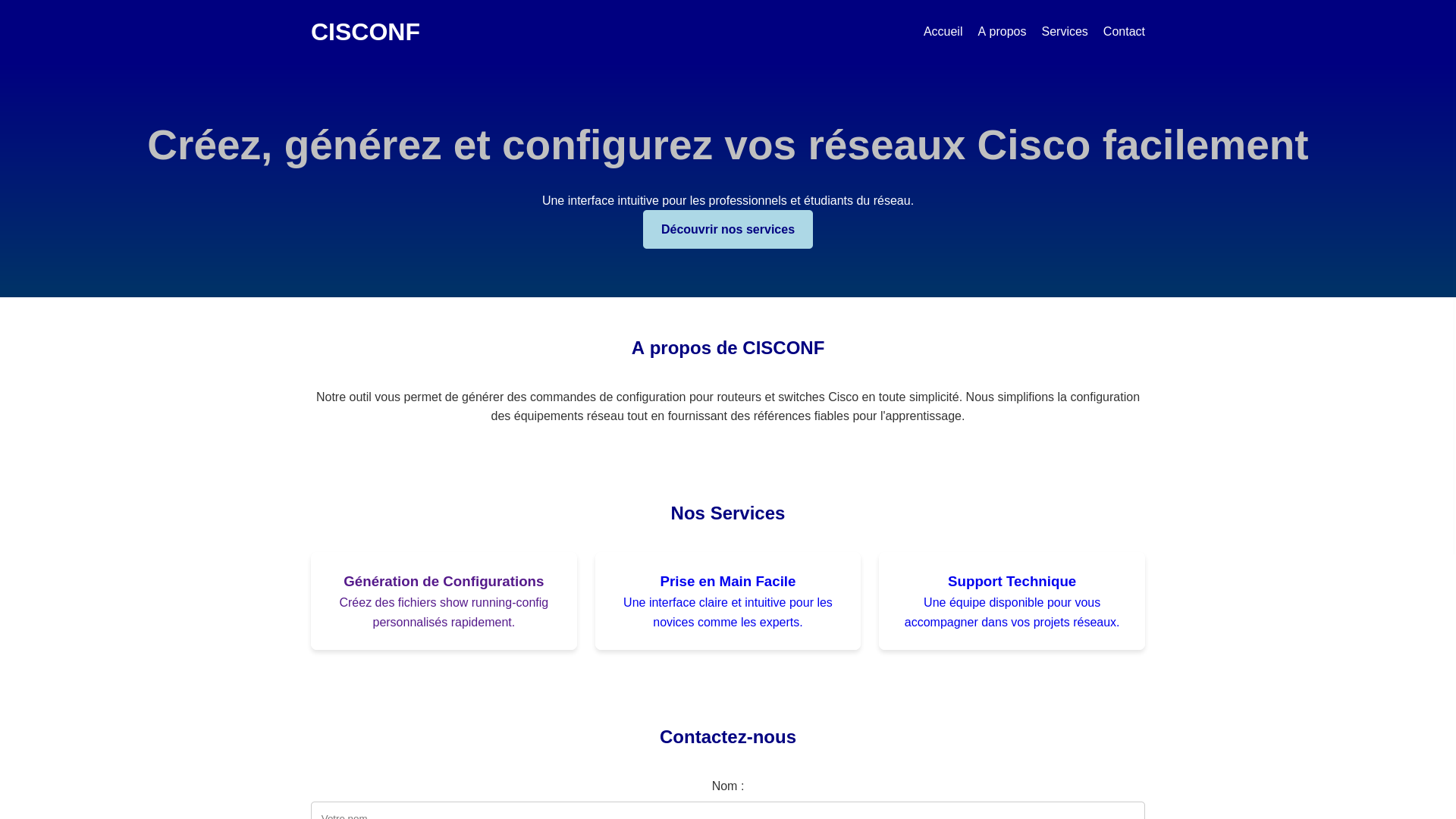 GitHub - drovrak/CISCONF: Projet d'outil de génération de configuration d'appareils réseau CISCO