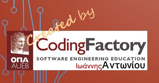 GitHub - AntoniouIoannis/myCodingFactoryExamsFinalProject: my Coding ...