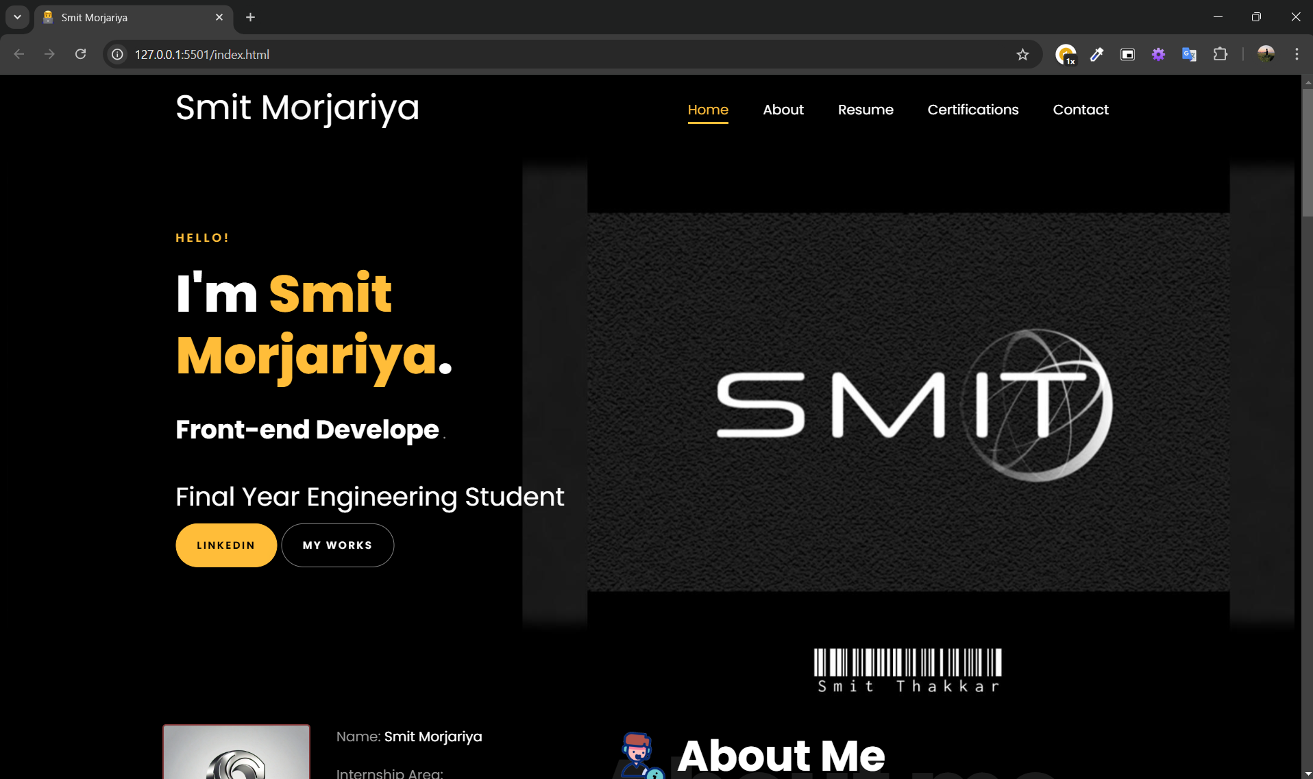 GitHub - smitmorjariya/Portfolio-Website