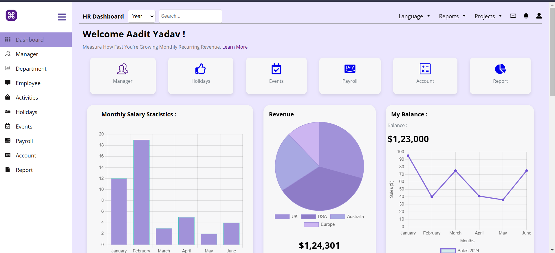GitHub - Aadityadav191/React-Dashboard: A feature-rich and responsive dashboard application ...