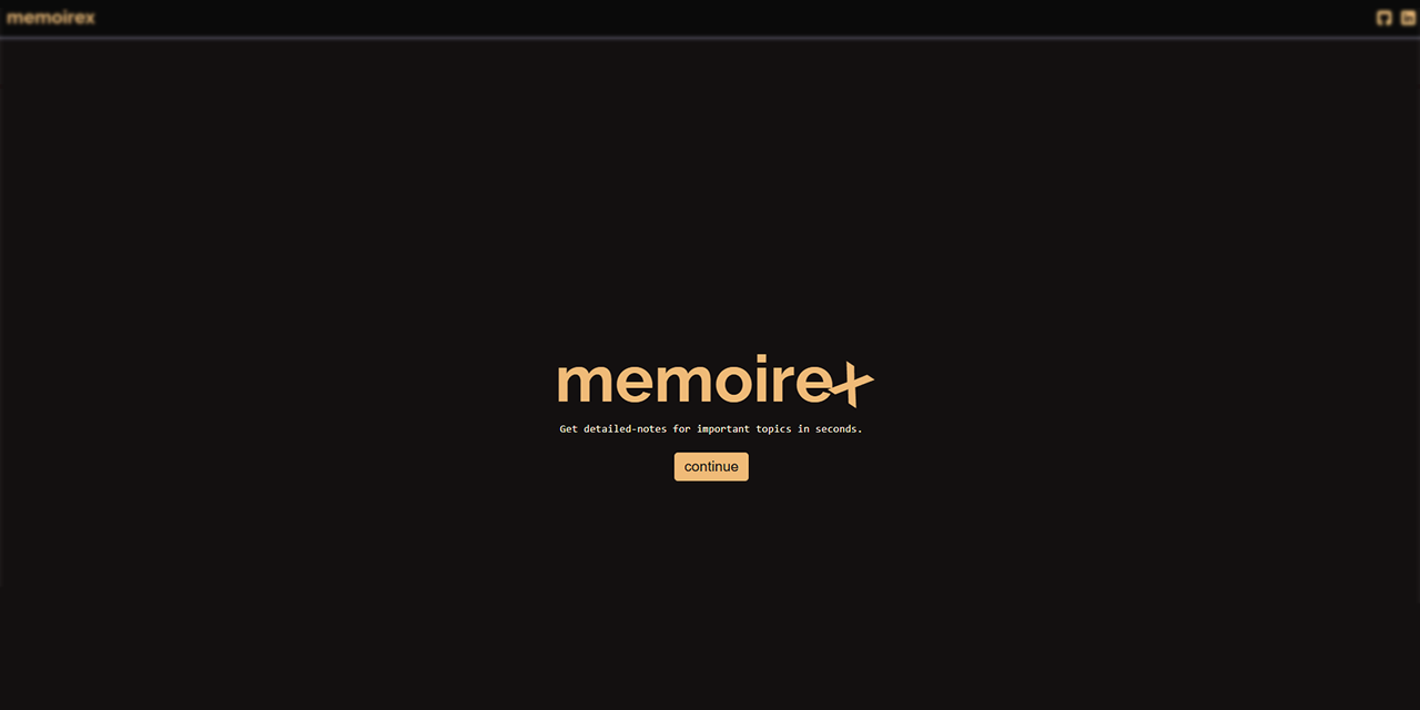 GitHub - arindal1/memoirex-AI: AI-powered note generator for detailed ...
