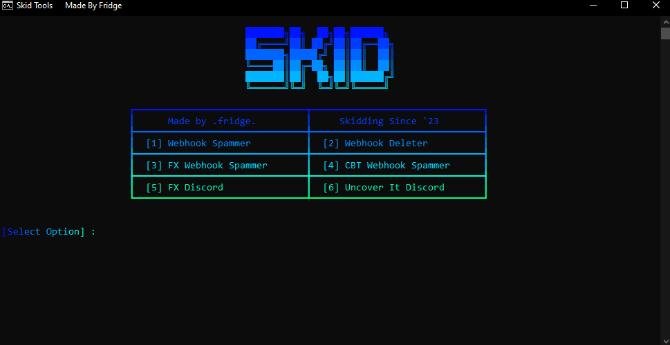 GitHub - fridgemp4/skid-tools: skid tool for webhooks