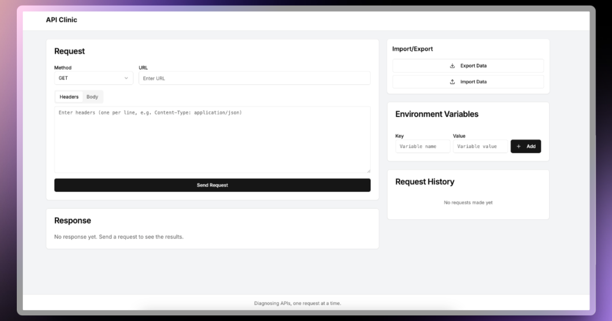 GitHub - rohzzn/api-clinic: A powerful API testing tool