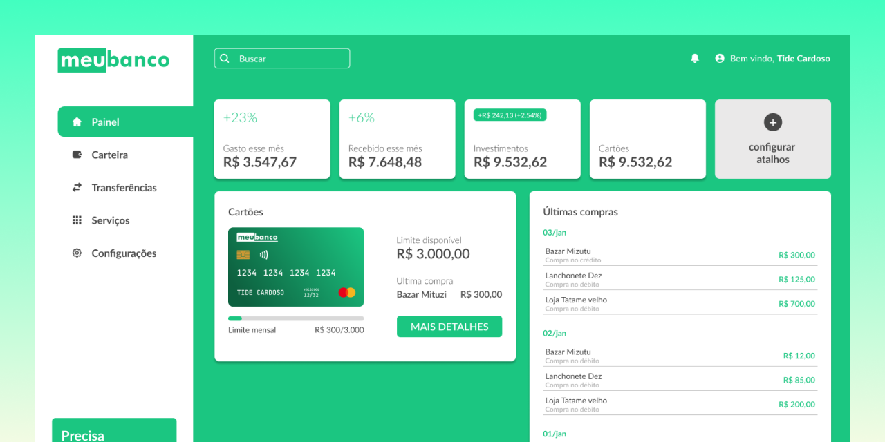 GitHub - rodrigofontesdev/bank: Interface de internet banking ...