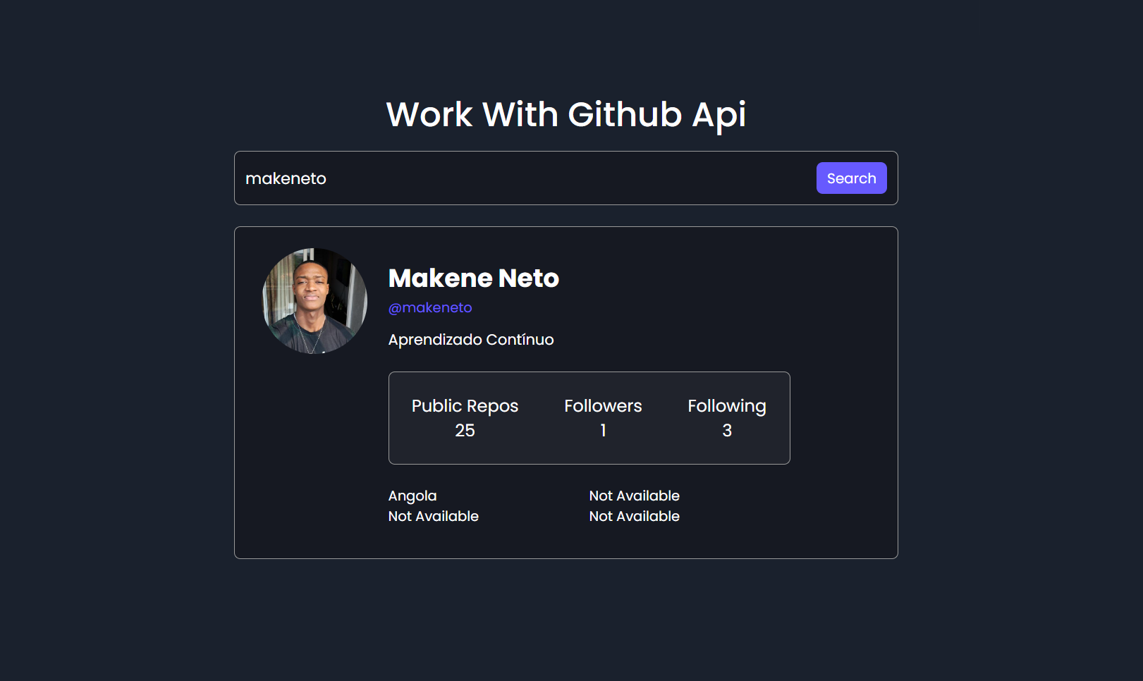 GitHub - makeneto/github-users: Pesquise todo os usuários do github e ...