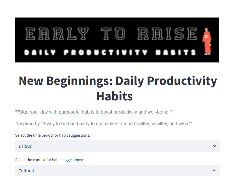 GitHub - mohamednizzad/early-to-rise: The app provides users with ...