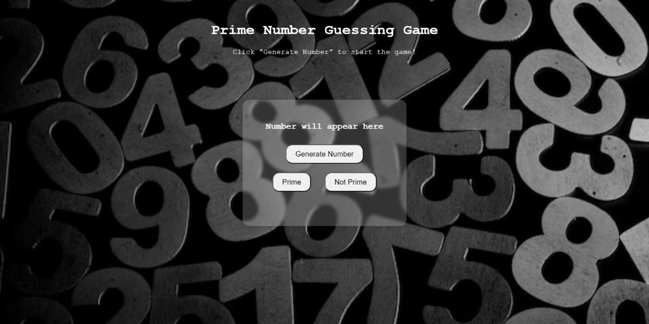 GitHub - Bhagya-06/Prime_check_game: This is a simple web-based Prime Number Guessing Game that ...