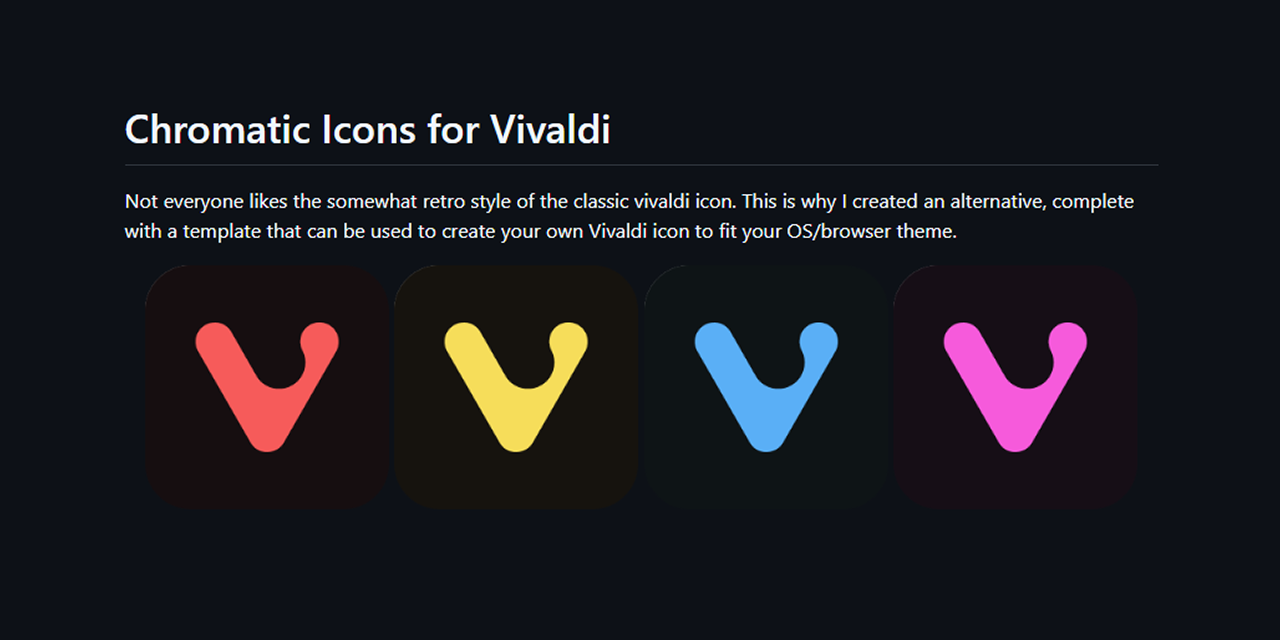GitHub - mechagomizilla/Chromatic-Icons-for-Vivaldi: Not everyone likes ...