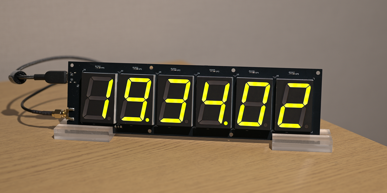 GitHub - Tosainu/gnss-7-seg-clock: GNSS-powered, seven-segment table clock