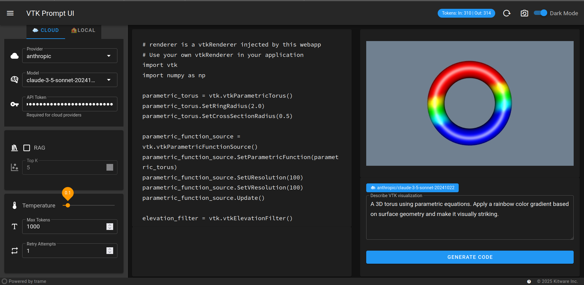 GitHub - Kitware/vtk-prompt: Control VTK using natural language
