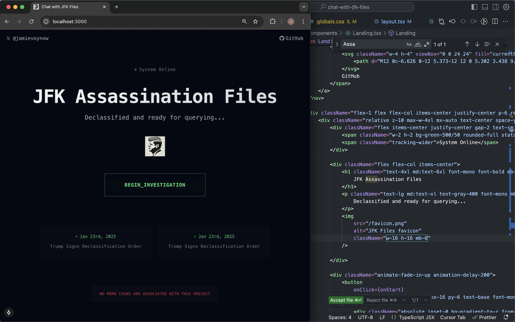 GitHub - voynow/chat-with-jfk-files: the name speaks for itself