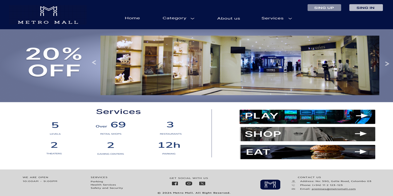 GitHub - eranda-est/Metro-Mall-Application: Metro Mall is a web-based ...