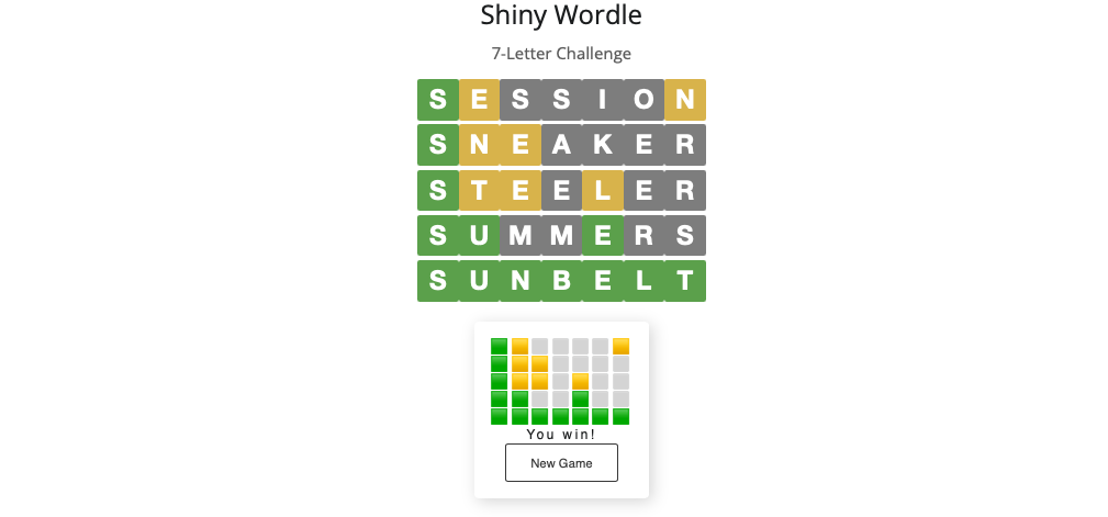 GitHub - mkinlan/7_letter_wordle: 7-Letter version of Wordle Game using ...