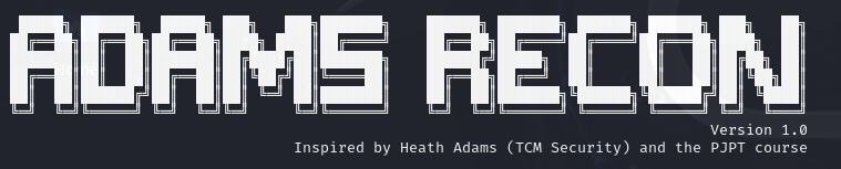 GitHub - hehacksdark/AdamsRecon: AdamsScan is an automated subdomain ...