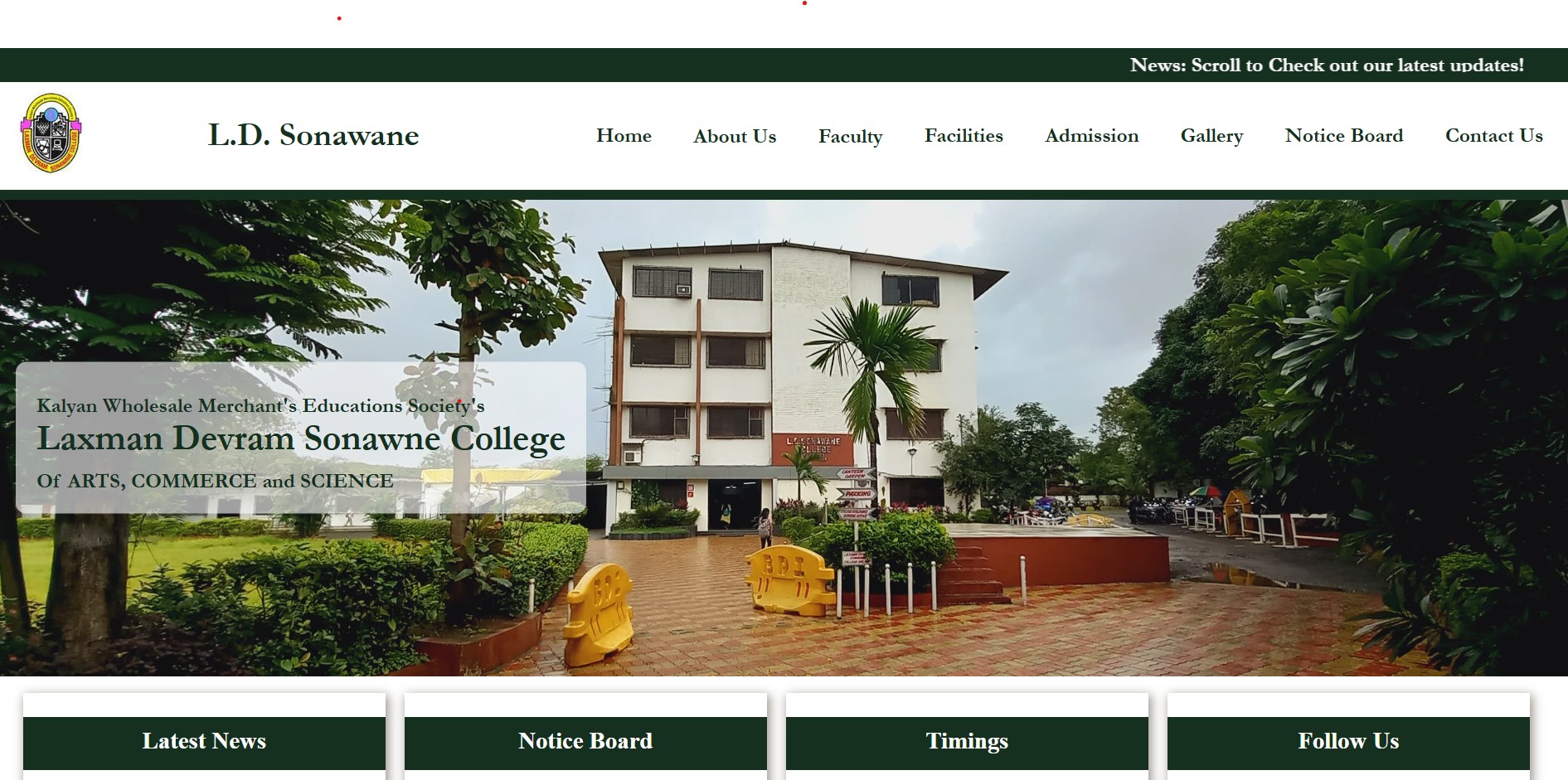 GitHub - MINHAJ-05/College-Website: Designed the front-end interface of a college website as an ...