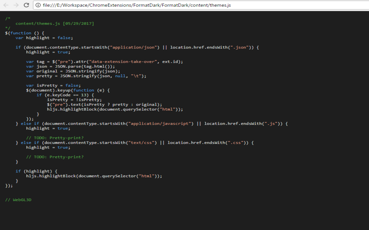 GitHub - WebGL3D/format-dark: Browser extension that makes things not ...