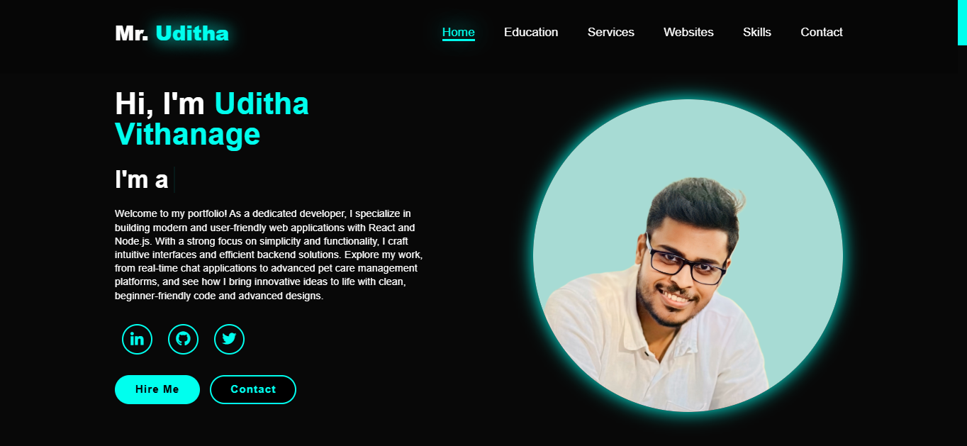 GitHub - udithavithanage/Portfolio: This is a personal portfolio website built using HTML, CSS ...