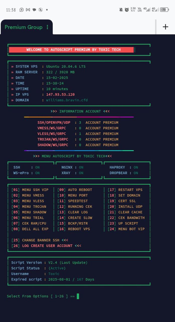 GitHub - savagetech56/premium: premium script for vps server