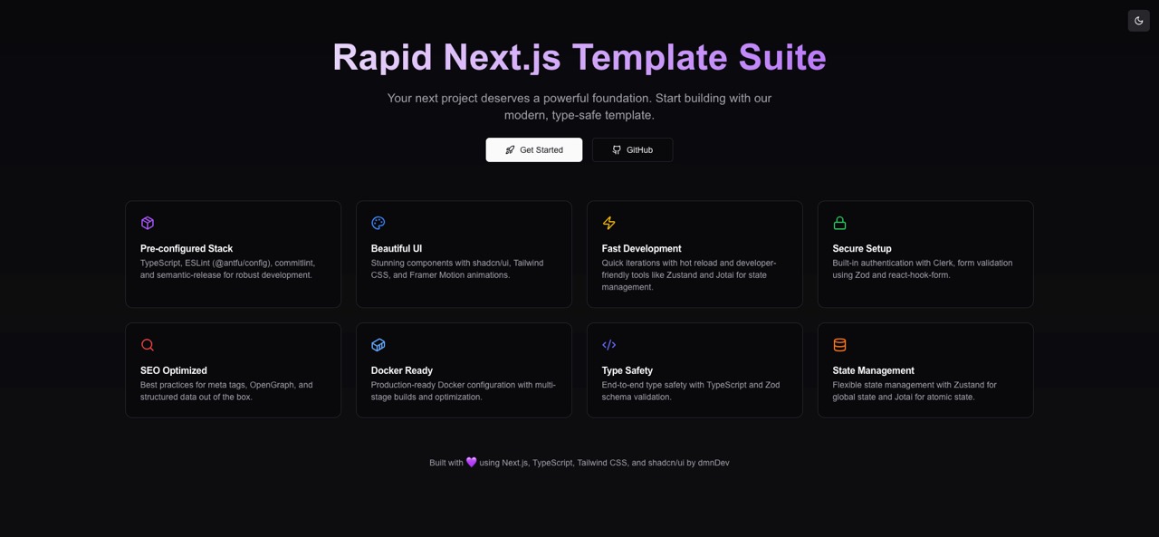 GitHub - diegomnDev/rapid-next-suite-template: A modern, feature-rich Next.js template with ...