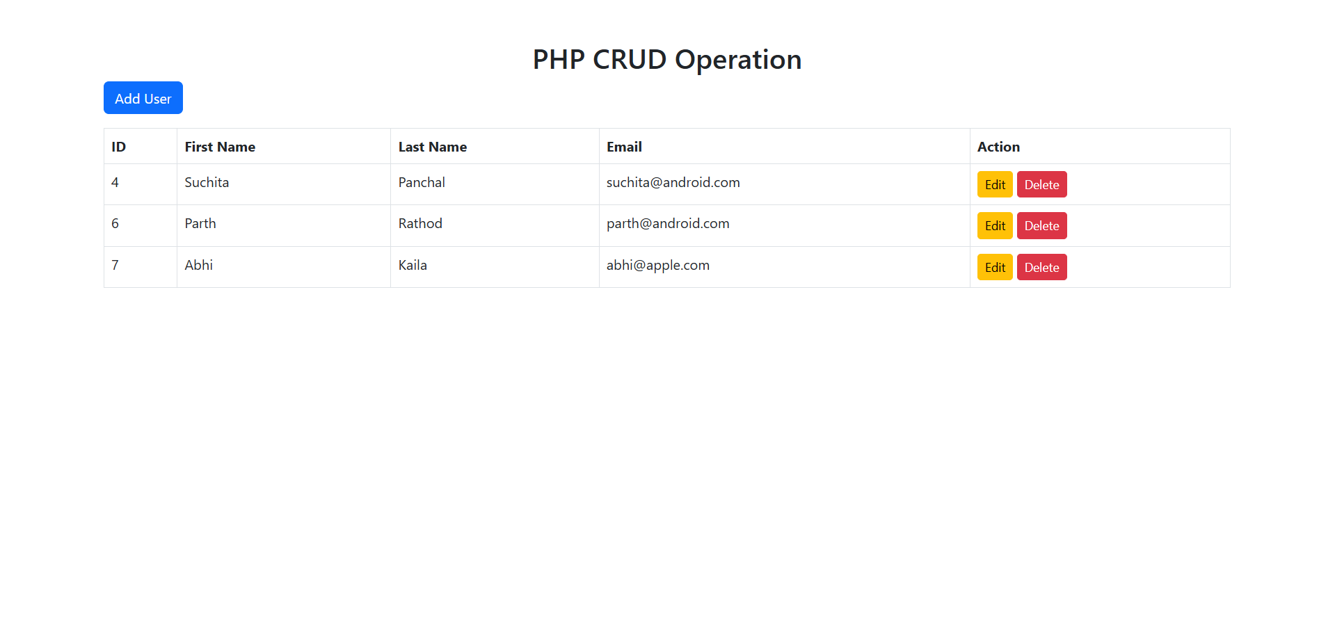 GitHub - smit-vegada/PHP-CRUD-Operation-Using-Boostrap: Simple PHP CRUD with Bootstrap – A basic ...