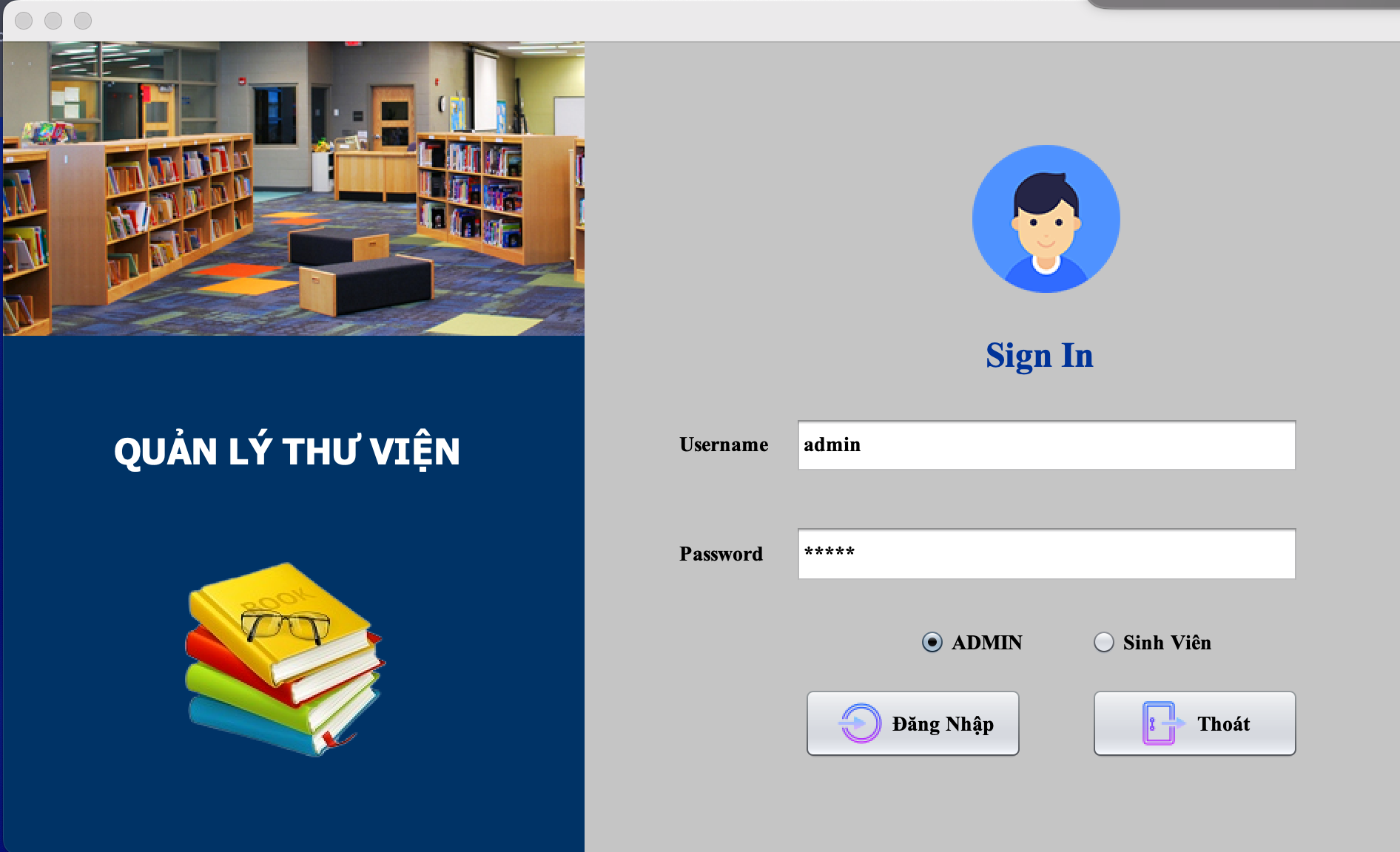 GitHub - huyduc1602/QLTV: Ứng dụng quản lý thư viện cho window sử dụng Java Swing