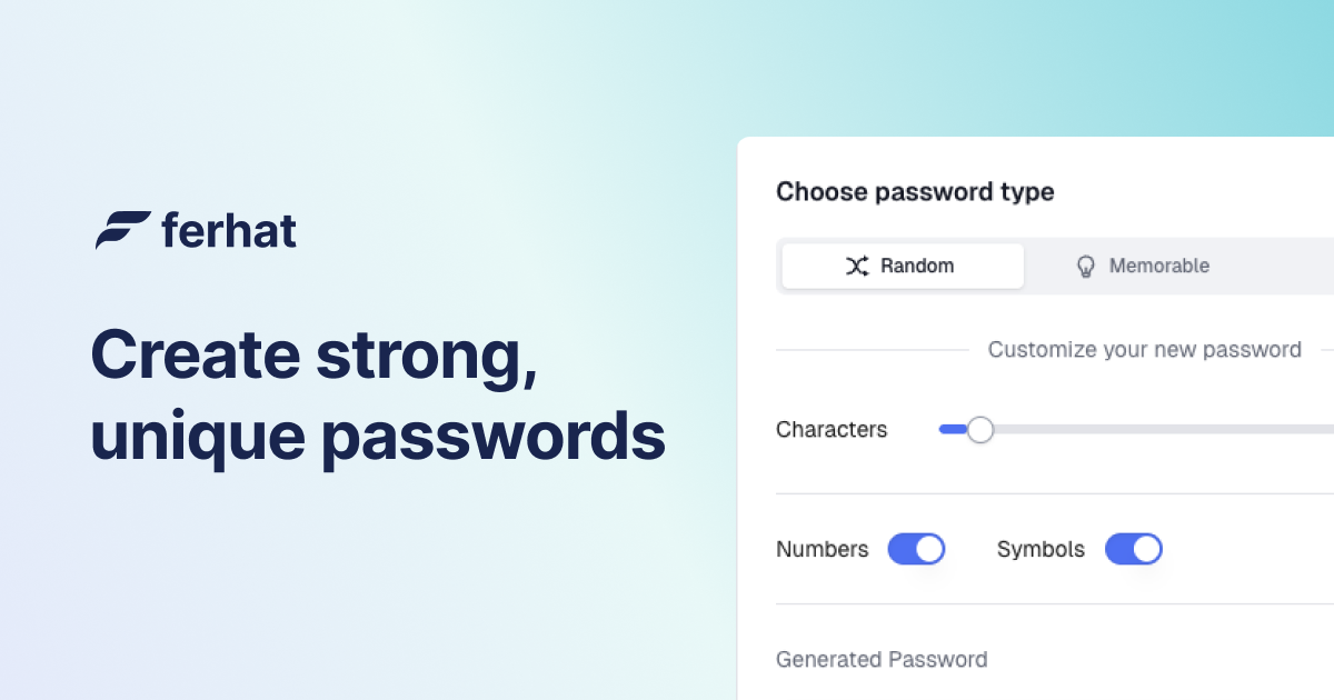 GitHub - ferhatkefsiz/password-generator: Generate secure, random passwords with customizable ...