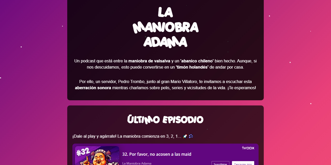 GitHub - PedroTrombo/la-maniobra-adama-podcast: Web oficial del podcast La Maniobra Adama