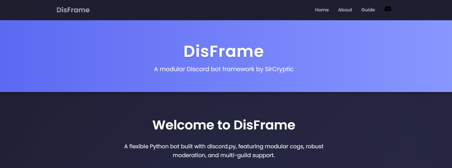 GitHub - SirCryptic/DisWeb: DisFrame's Website