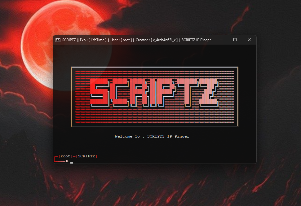 SCRIPTZ-IP-Pinger/Scriptz IP Pinger.bat at main · x4rch4n63lx/SCRIPTZ-IP-Pinger · GitHub