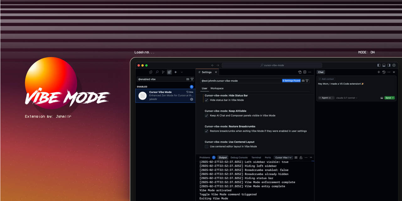 GitHub - jshmllr/cursor-vibe-mode: Cursor Vibe Mode is a Visual Studio Code extension designed ...
