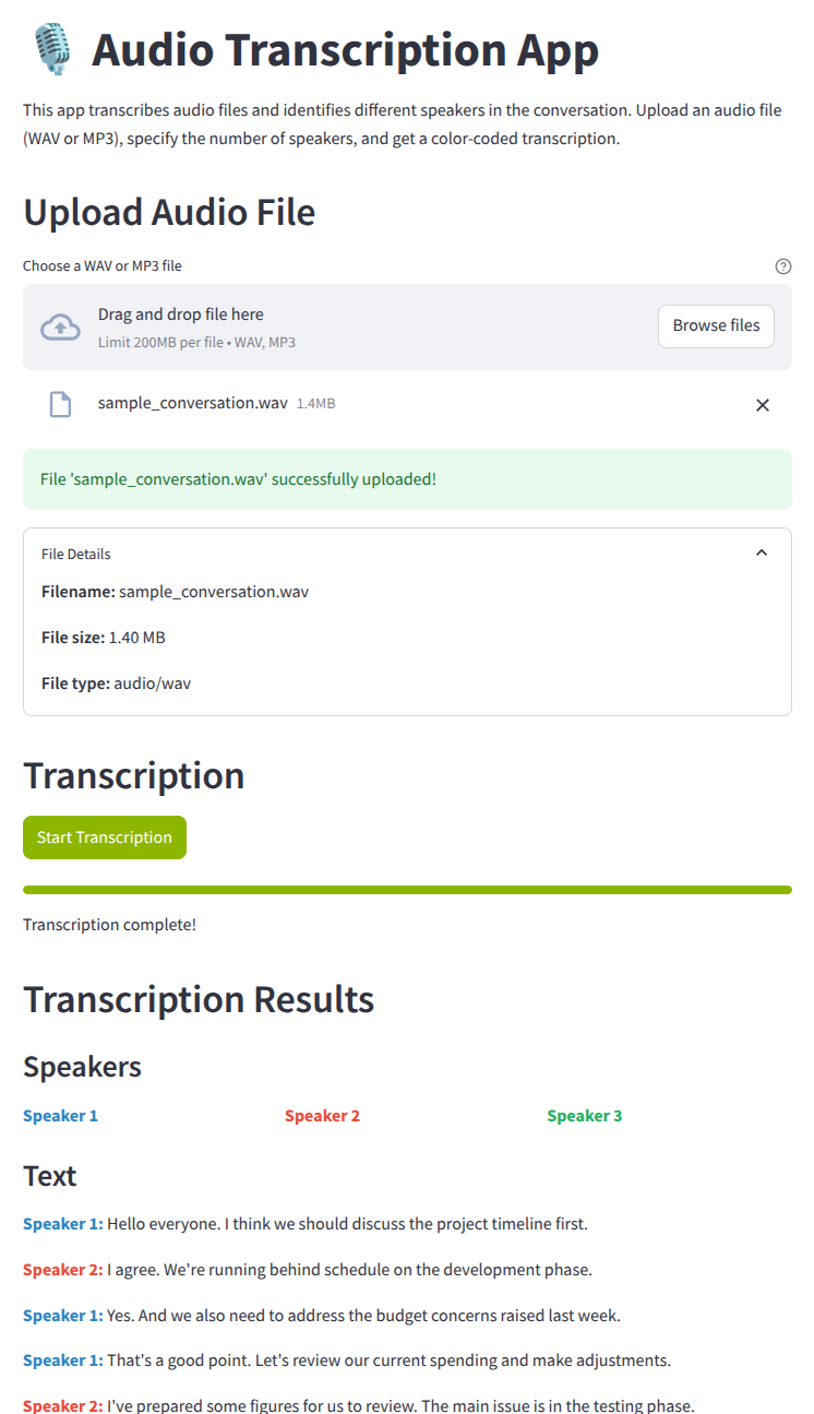 GitHub - publicarray/audio_transcription_app: Audio transcription app with speaker recognition ...