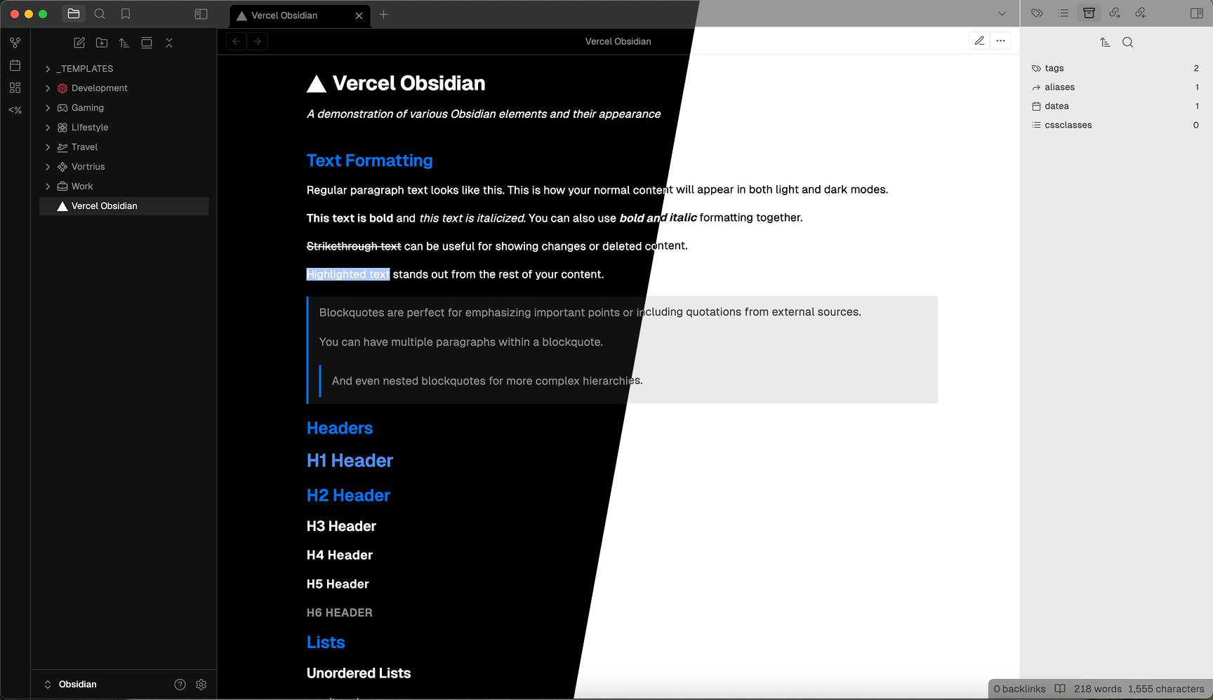GitHub - en3sis/vercel-obsidian: A clean, modern Obsidian theme inspired by Vercel's design ...