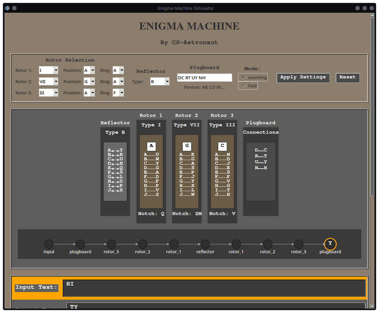 GitHub - CS-Astronaut/Enigma-Machine: A Stimulator For WW2 Enigma Machine