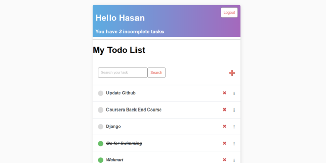 Github Striderzzdjangotodolist A Simple And Efficient Django Based Todo List Application