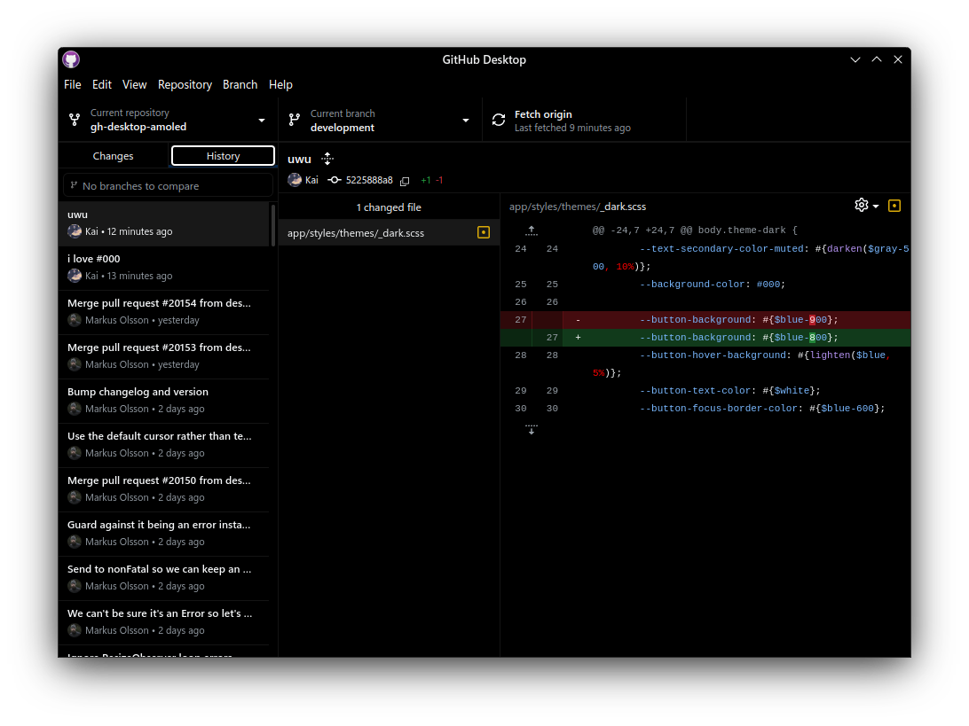 GitHub - kai-gitt/gh-desktop-amoled: Focus on what matters instead of fighting with Git. Now in ...