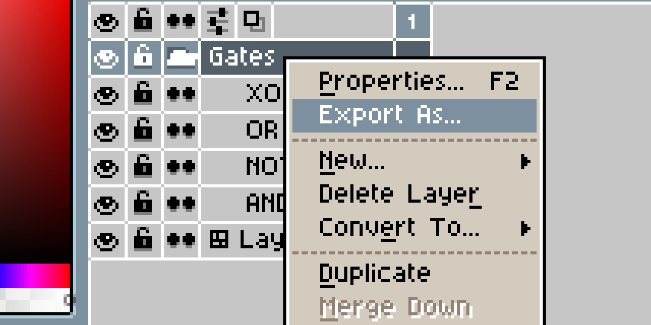 GitHub - aleokdev/aseprite-export-group: An Aseprite extension to export a group's layers separately