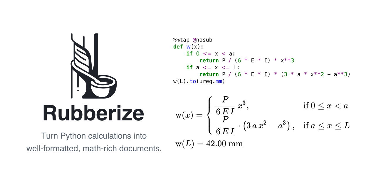 GitHub - chitoperalta/rubberize: Turn Python calculations into well ...